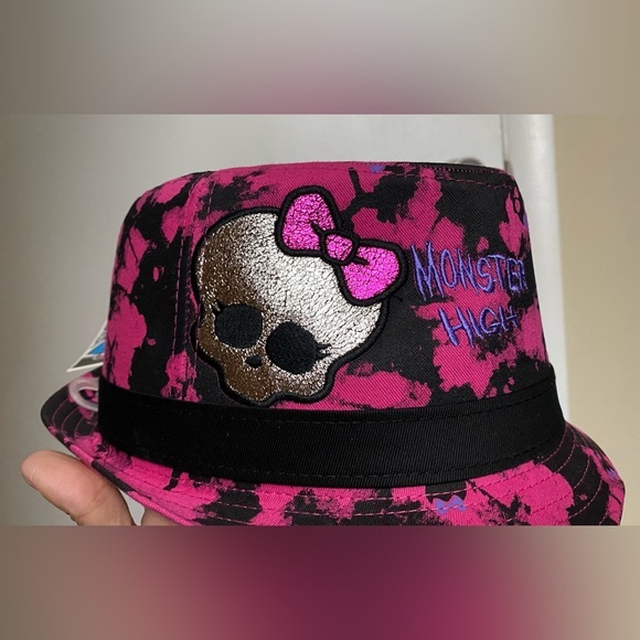 monster high | Accessories | Nwt Monster High Black Pink Fedora Hat ...